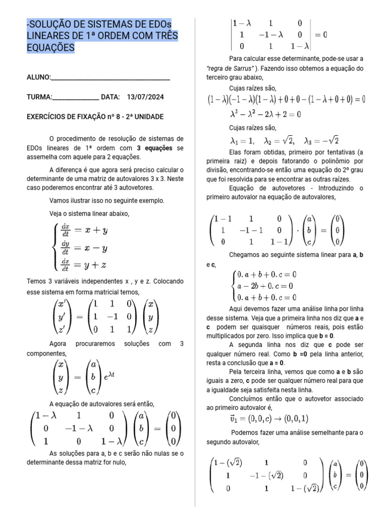 Sist Edo 3 Equa Es | PDF