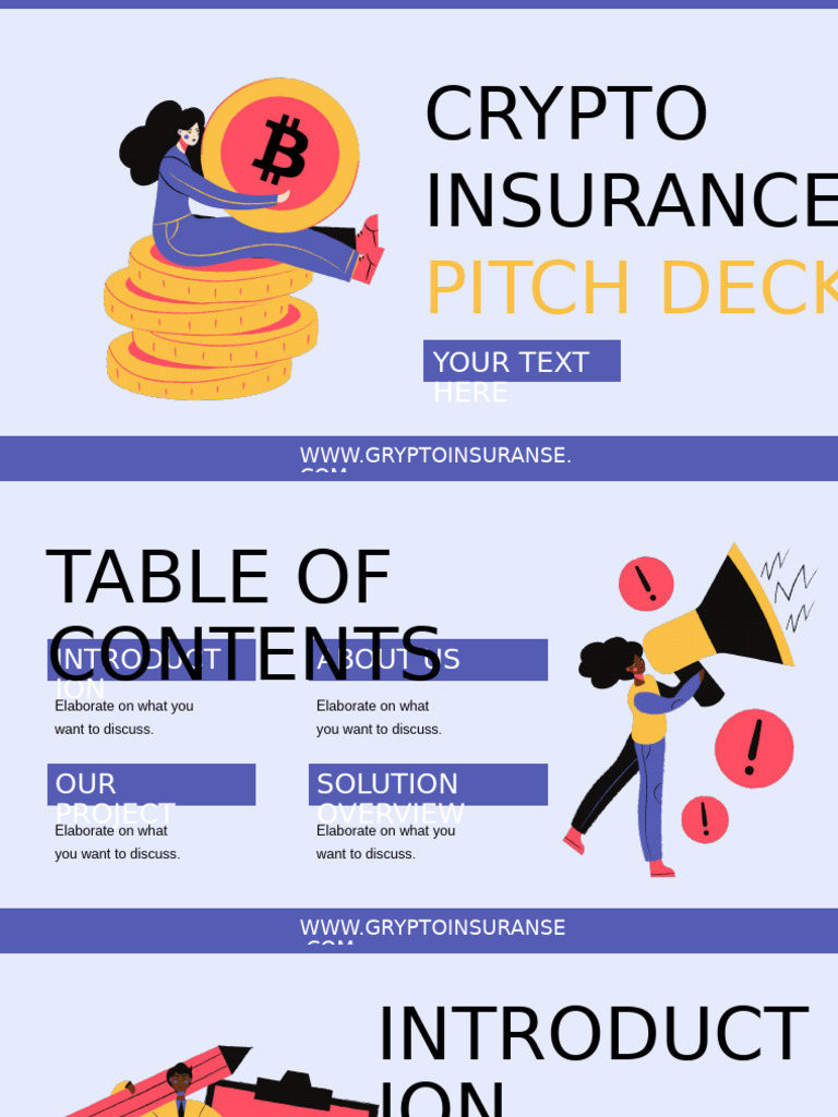 Crypto Insurance Pitch Deck Presentation | PDF