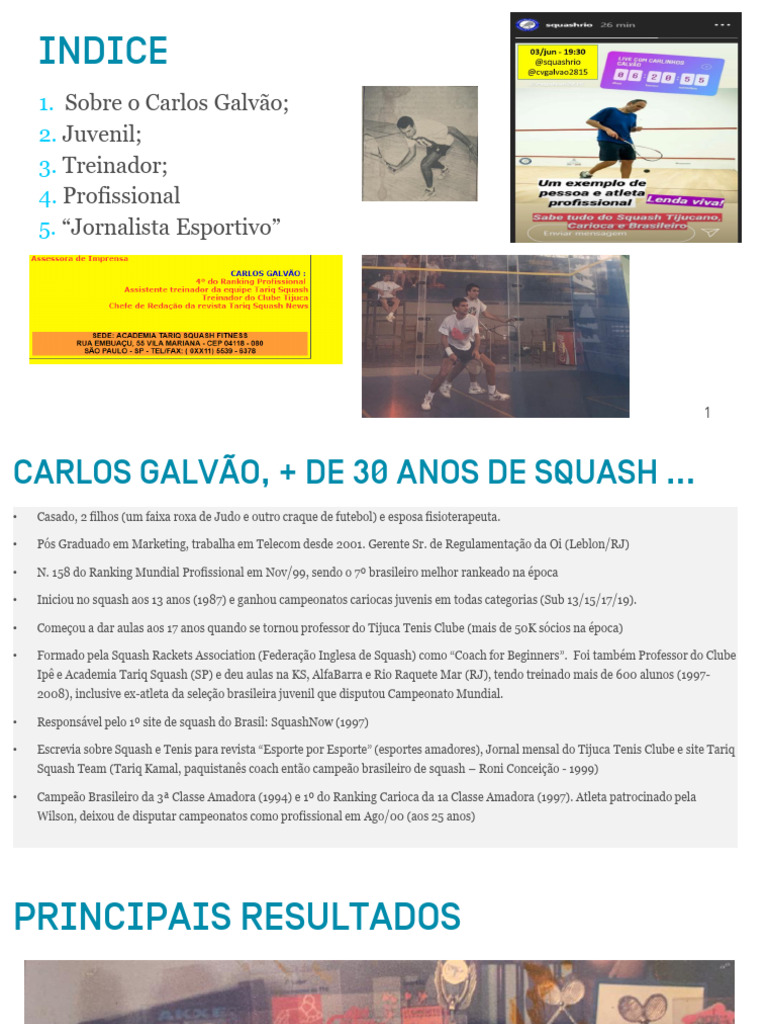 Carlos Galvão - Book SQUASH | PDF
