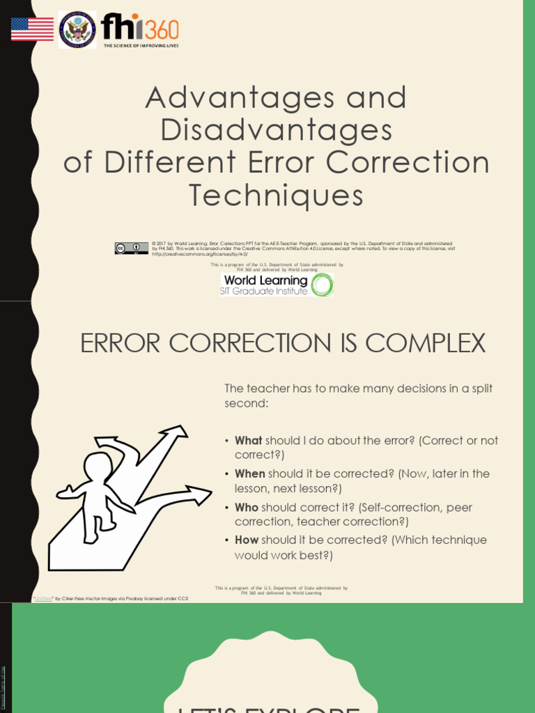 Error Correction Techniques Guide | PDF | Teachers | Behavior Modification