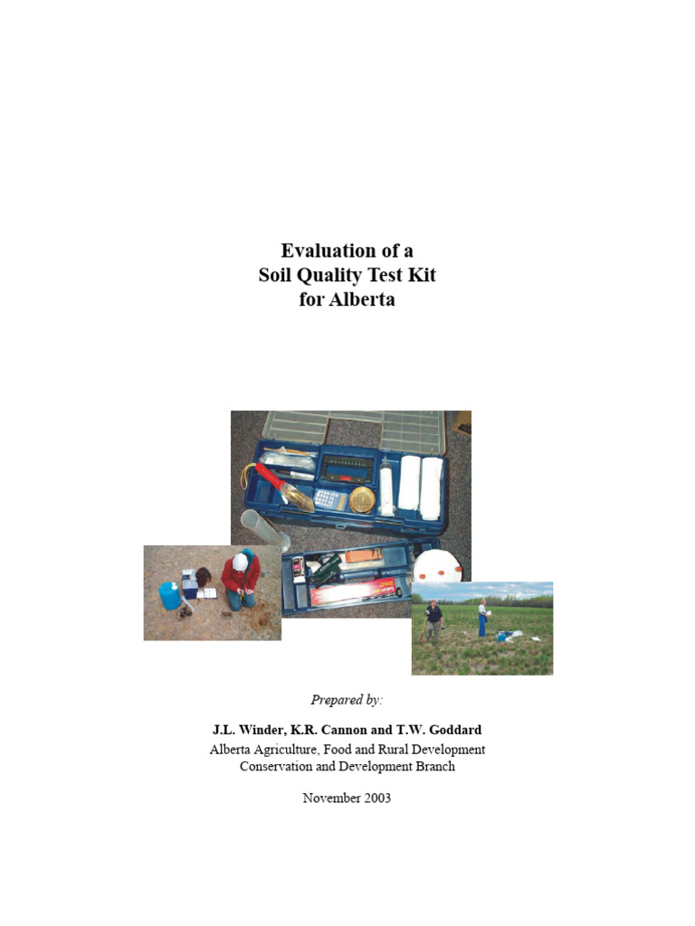 Afrd Aesa Evaluation Soil Quality Test Kit For Alberta 2003 11 | PDF