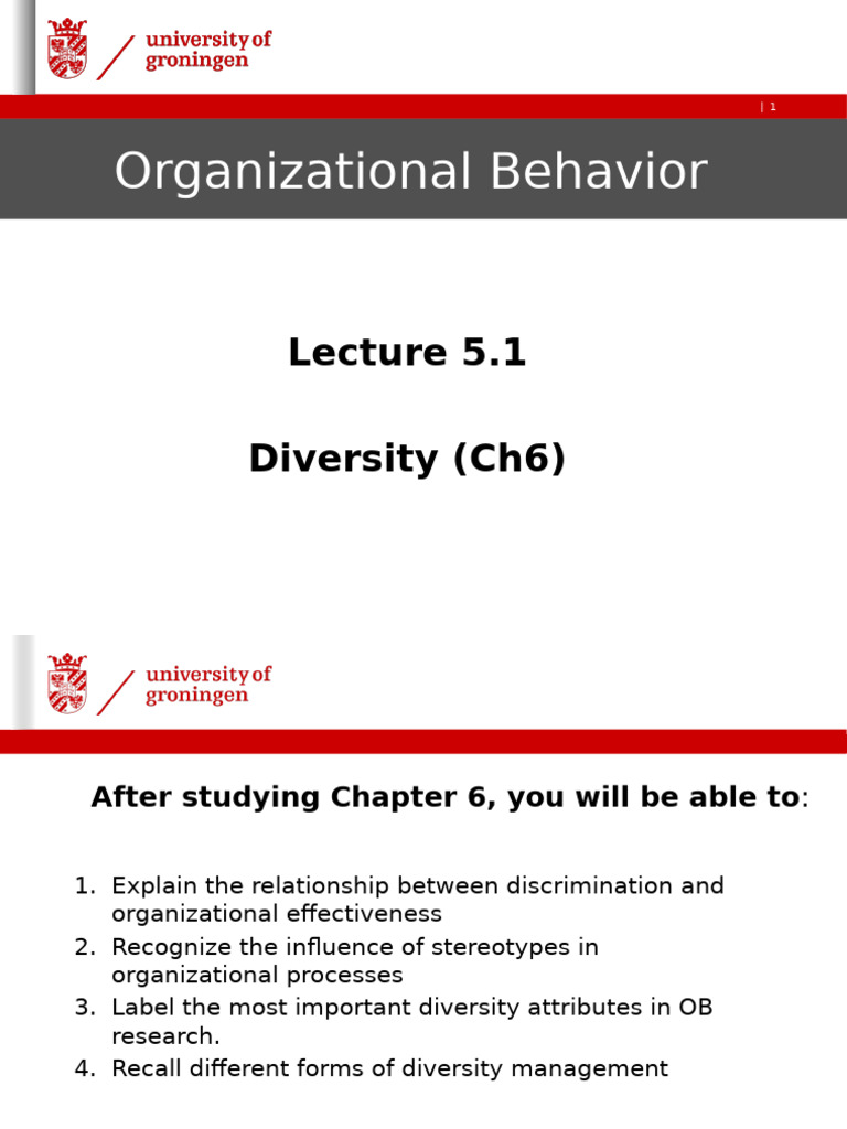 Lecture 5.1 Diversity (Ch6) | PDF