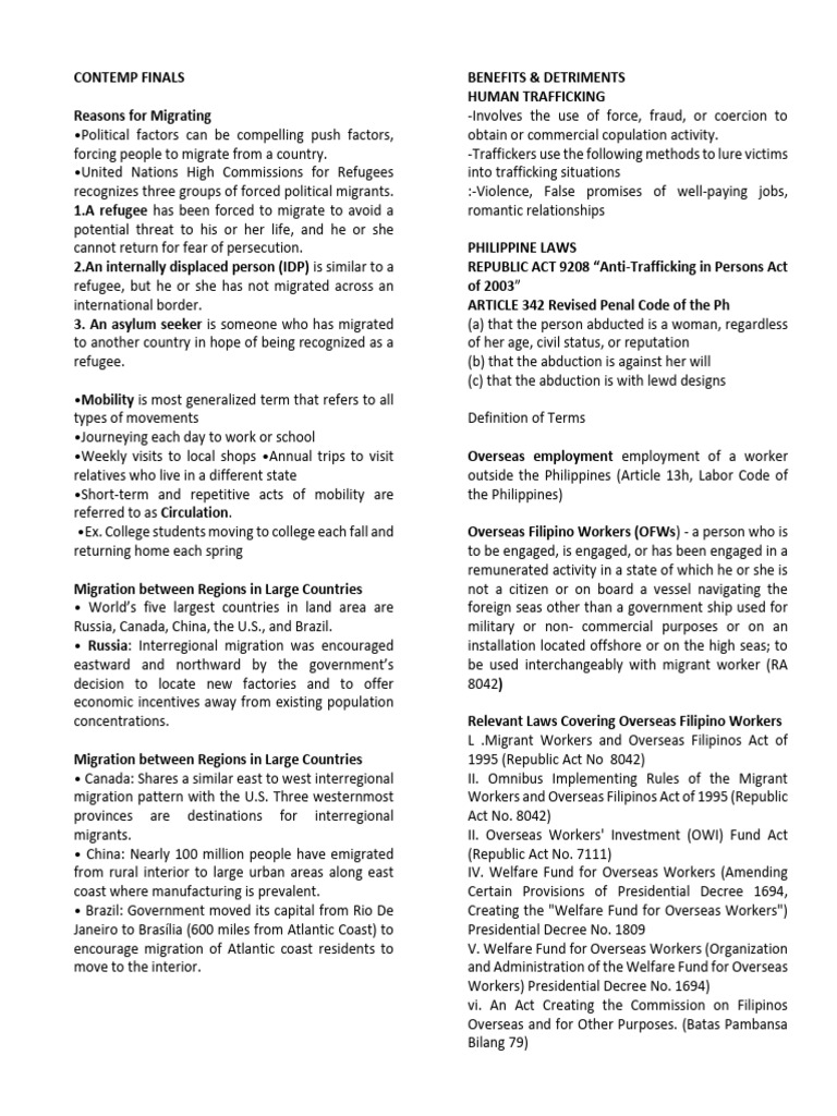 The Contemporary World | PDF