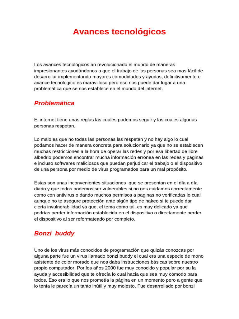 Avances Tecnológicos 8°3 Samuel Acevedo y Carlos Daniel Pino-1 | PDF