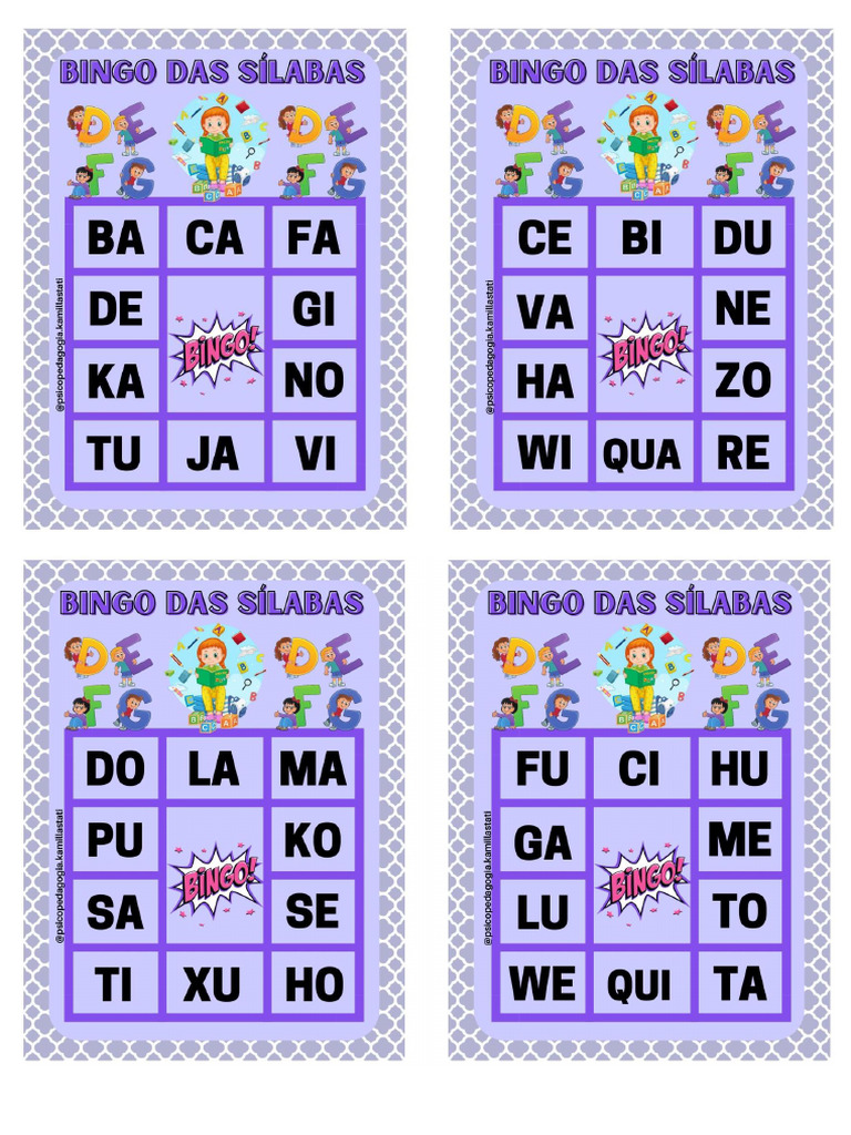 Bingo silábico | PDF