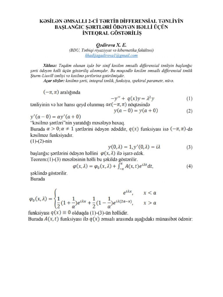 İkitertibli Differensial Tenlik | PDF