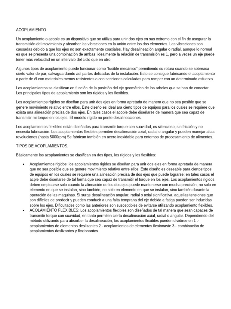 ACOPLAMIENTO | PDF