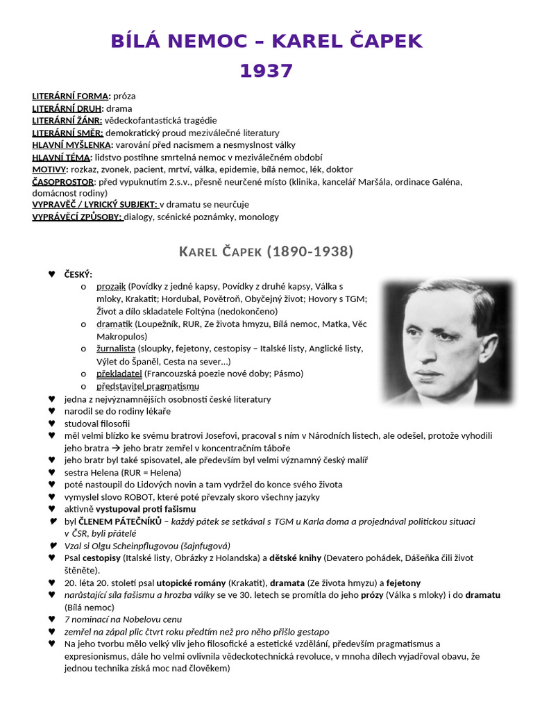 5 Bílá Nemoc Karel čapek Pdf