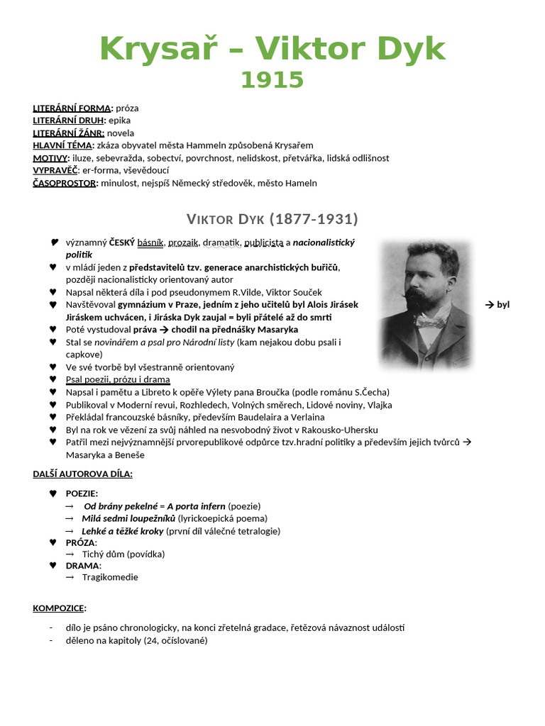 8.Krysař - Viktor Dyk | PDF