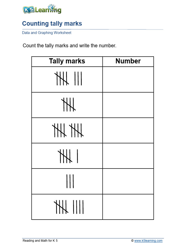 Grade 1 Tally Marks A | PDF