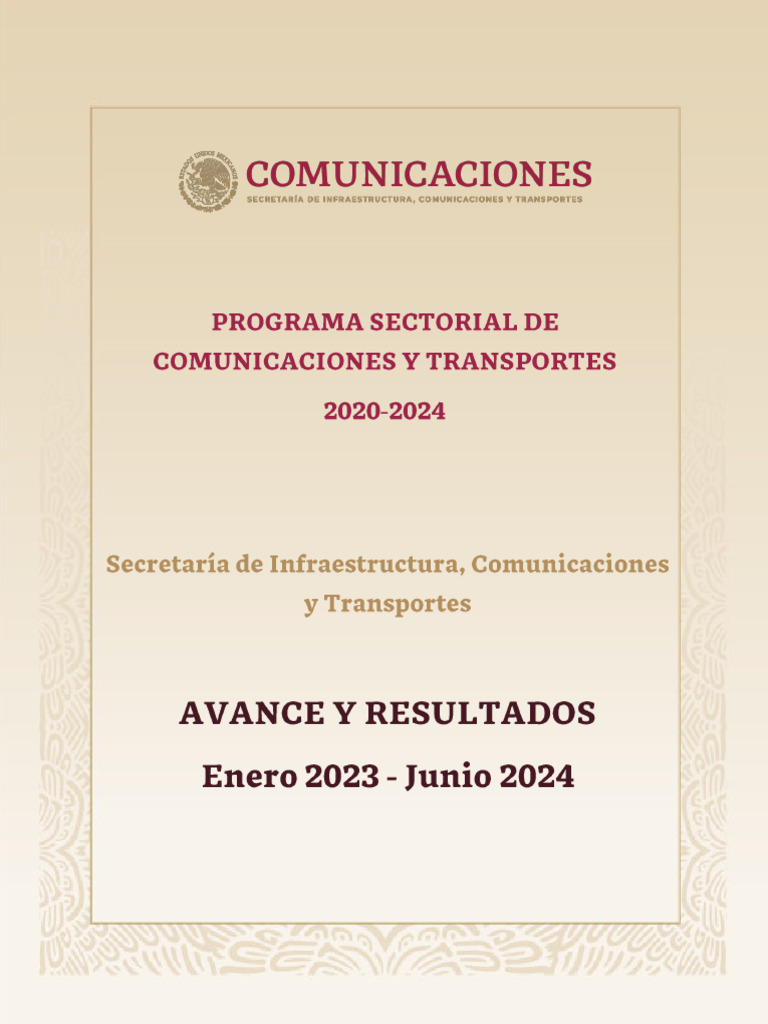SICT-Avance y Resultados 2023-2024 | PDF | México | Negocios