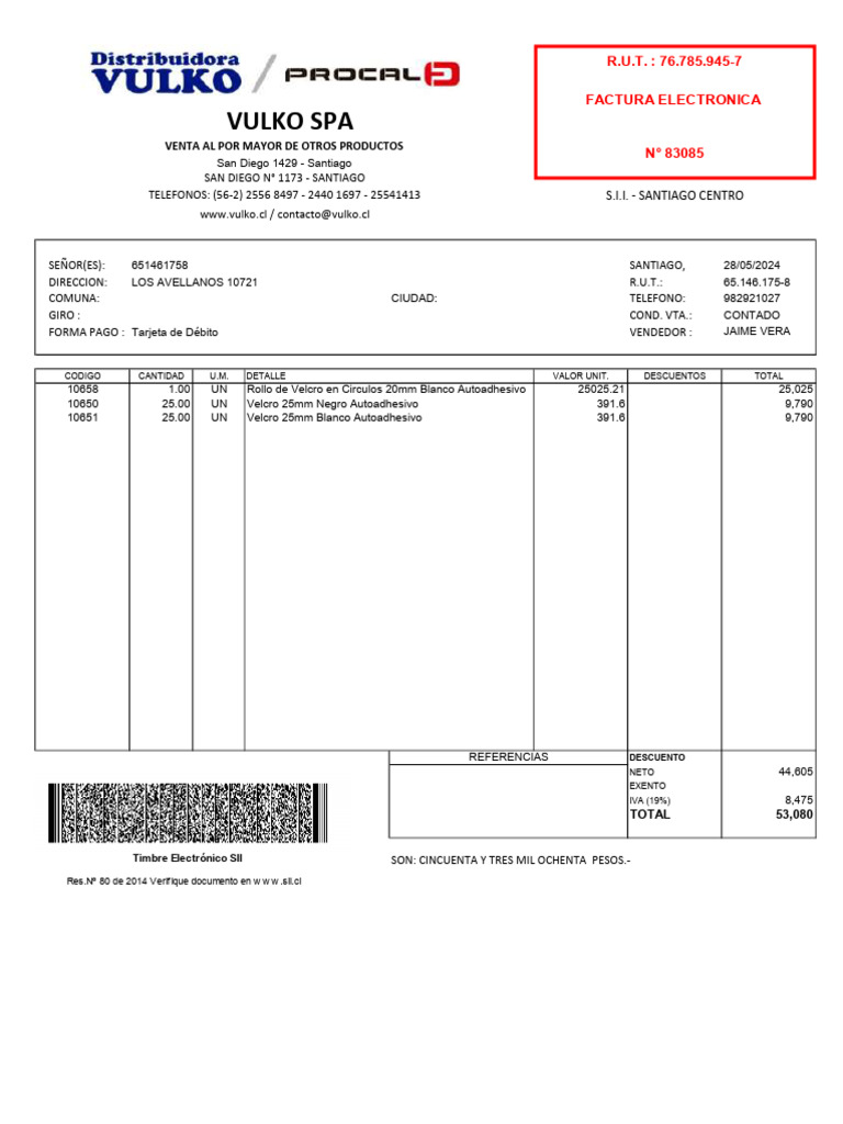 Vulko Spa: Venta Al Por Mayor de Otros Productos | PDF