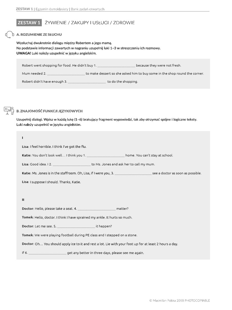 Bank Zadań Otwartych 8 Klasa | PDF