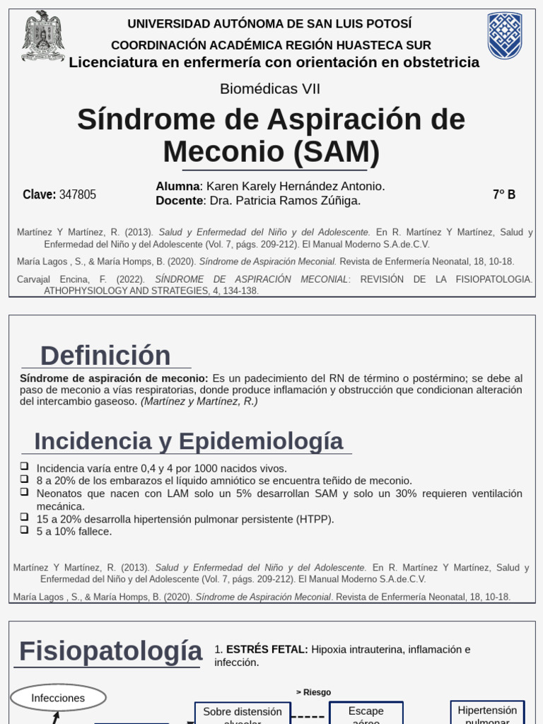 Síndrome de Aspiración de Meconio: Guía Completa | PDF | Especialidades ...