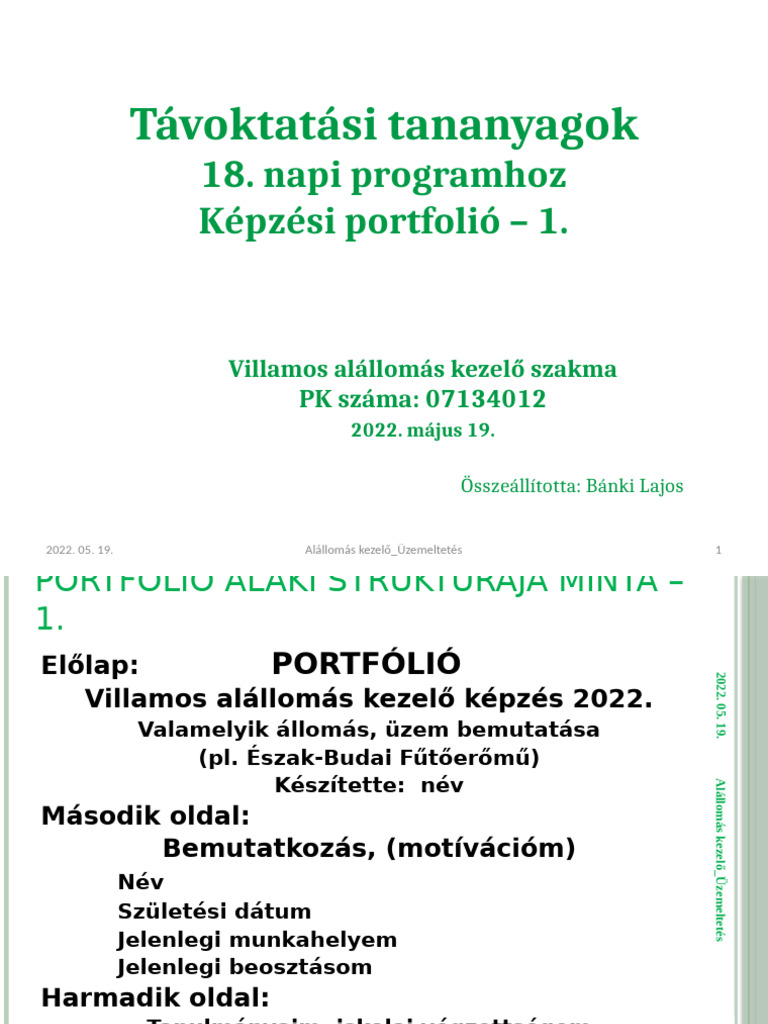 Napi - Távoktatási Tananyagok | PDF