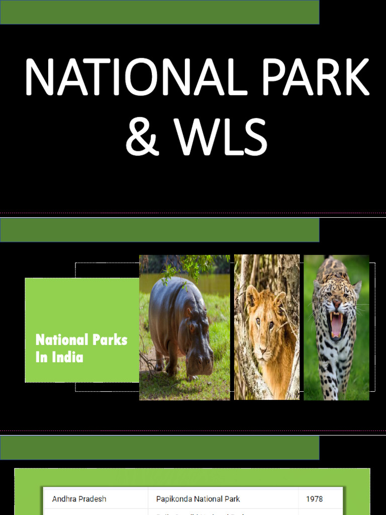 National Park & Wls | PDF