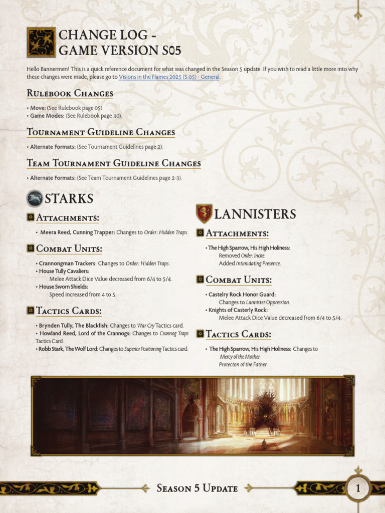 S05 Changelog v3 | PDF