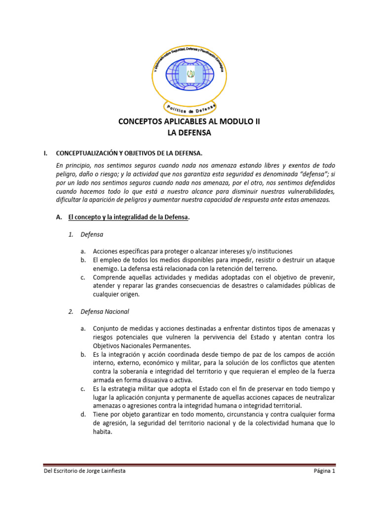 Conceptos de defensa | PDF