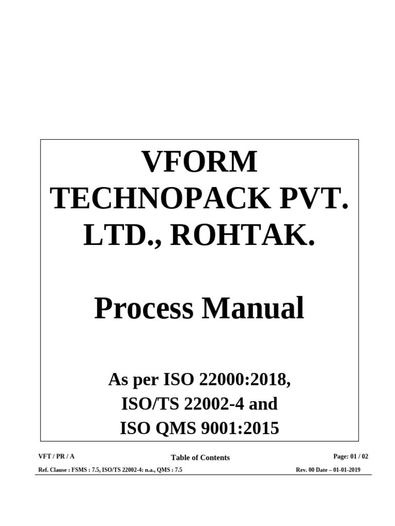 V Form Process Manual | PDF