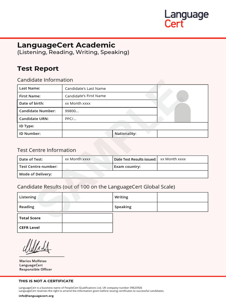 LanguageCert Test Report Guide | PDF | Linguistics | Human Communication