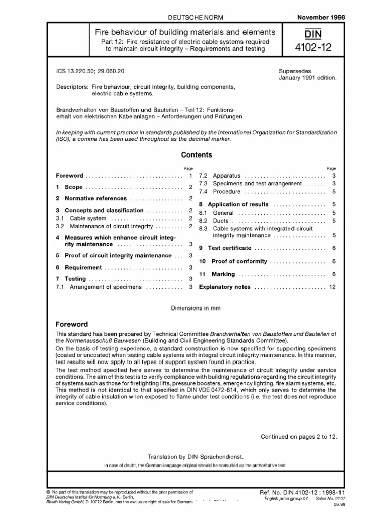 Din 4102-12 | PDF