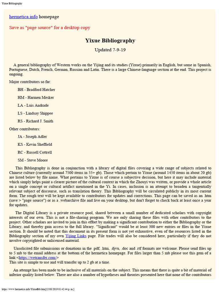 Yixue Bibliography | PDF