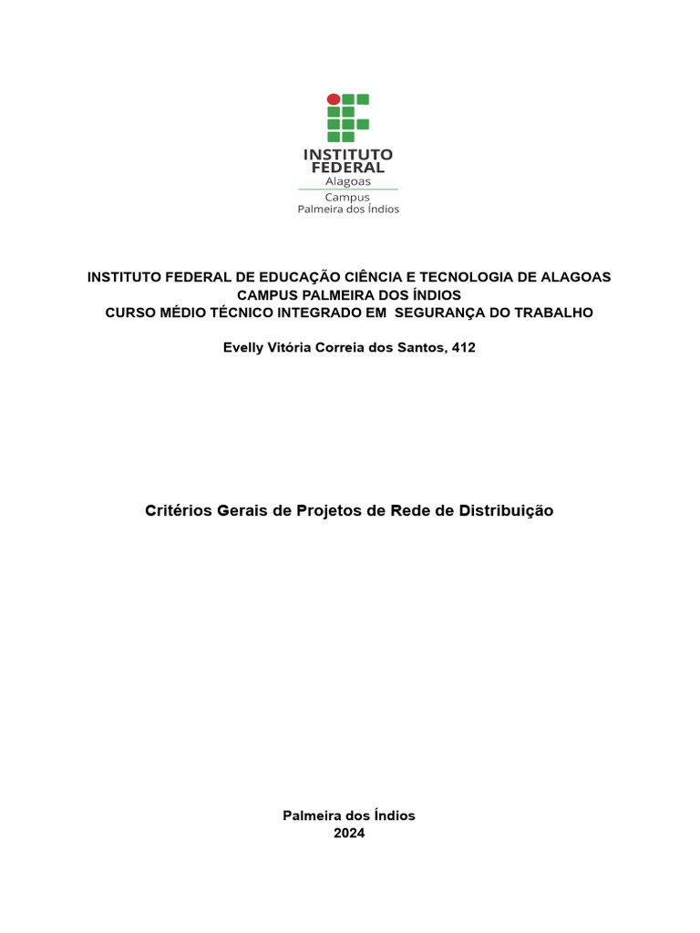 Critério Gerais de Projetos de Rede de Distribuição | PDF Critério Gerais de Projetos de Rede de Distribuição | PDF