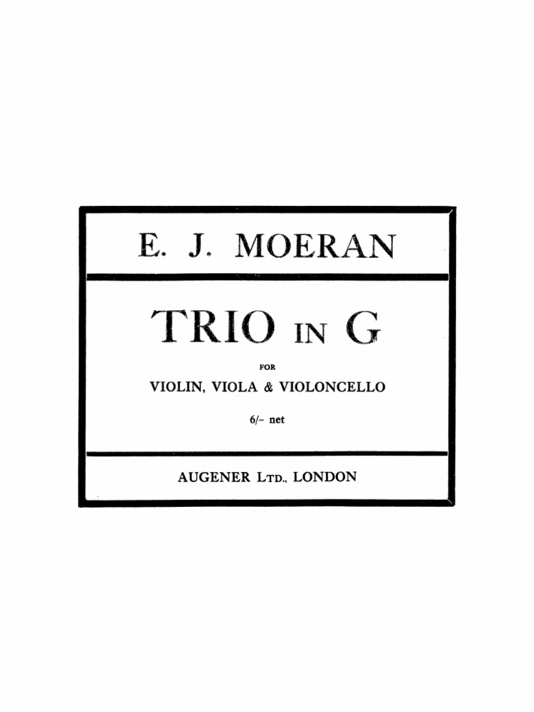 Moeran String Trio in G Parts | PDF