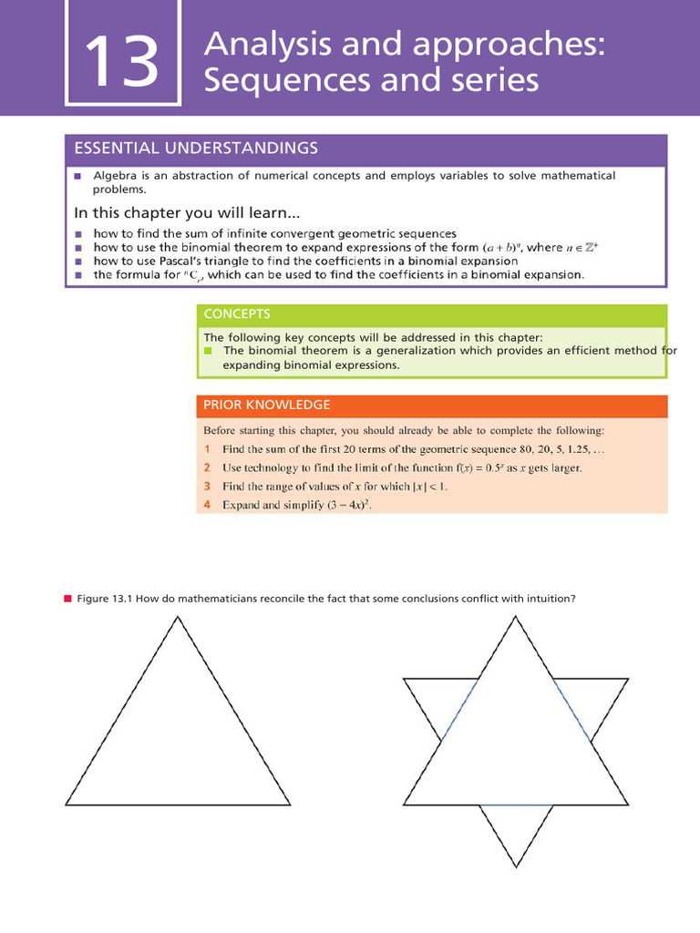 Chap 13 Analysis and Approaches-Sequences and Series (Hodder Book) | PDF