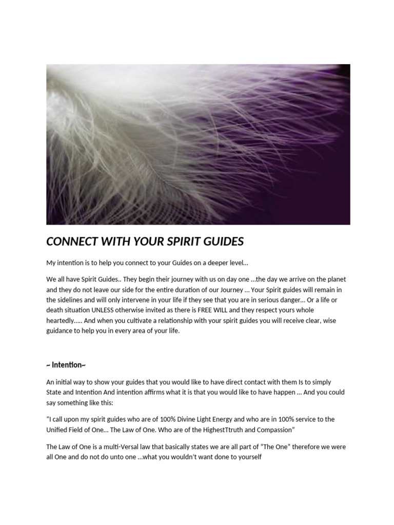 Connect With Your Spirit Guides: Intention | PDF