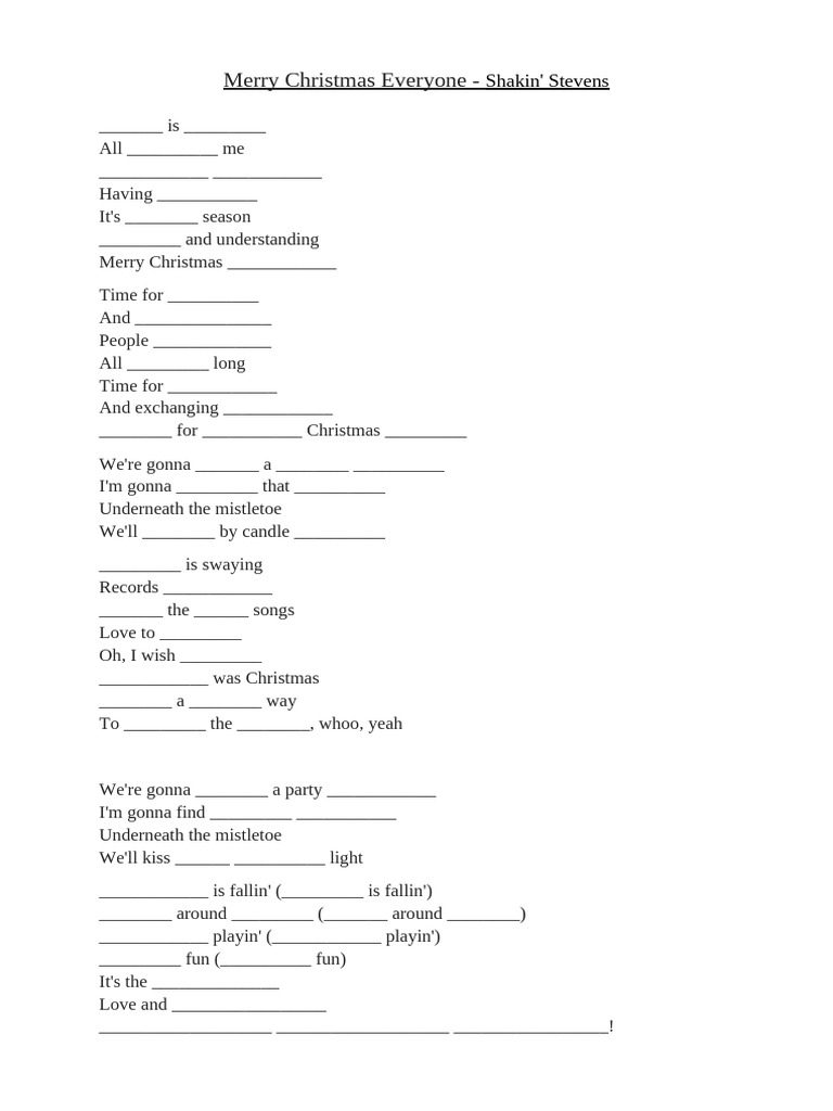 Merry Christmas Everyone | PDF | Christmas | Christmas And Holiday Season