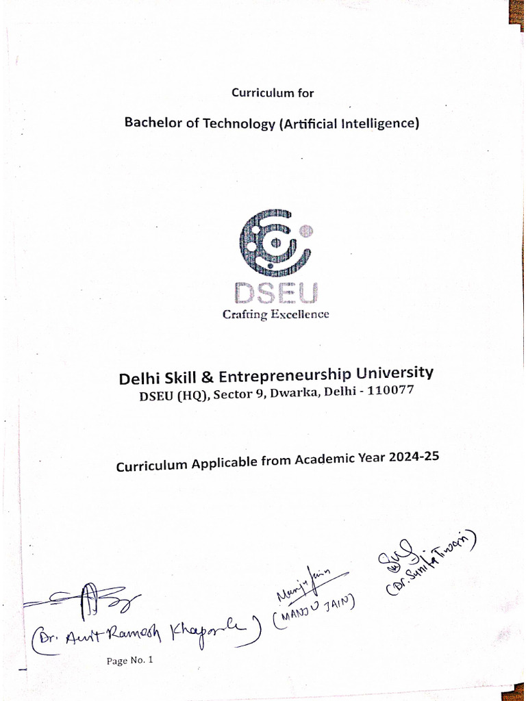 Cirriculum AI B.Tech | PDF