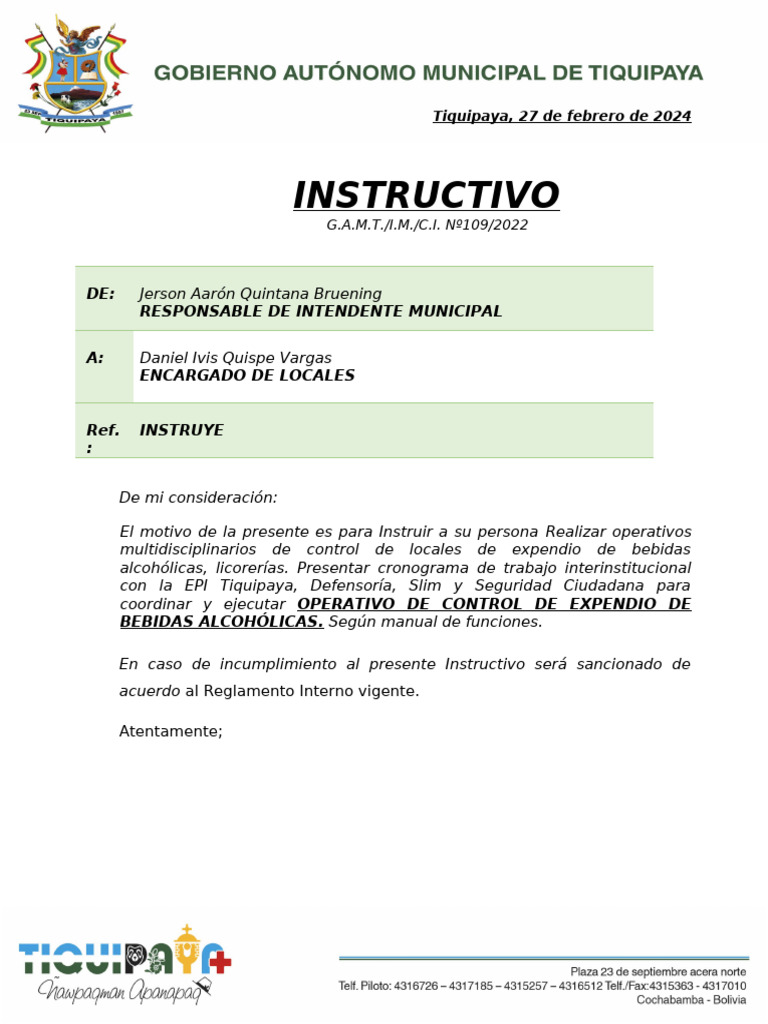 Instructivos 2024 | PDF