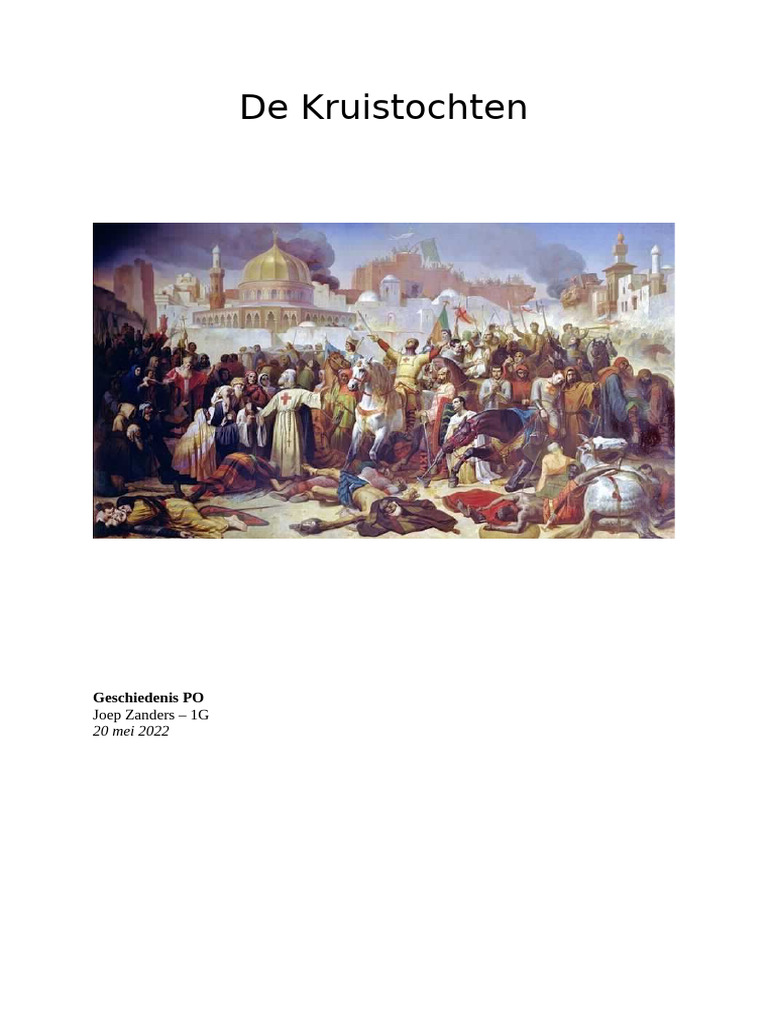 Geschiedenis Werkstuk Kruistochten | PDF