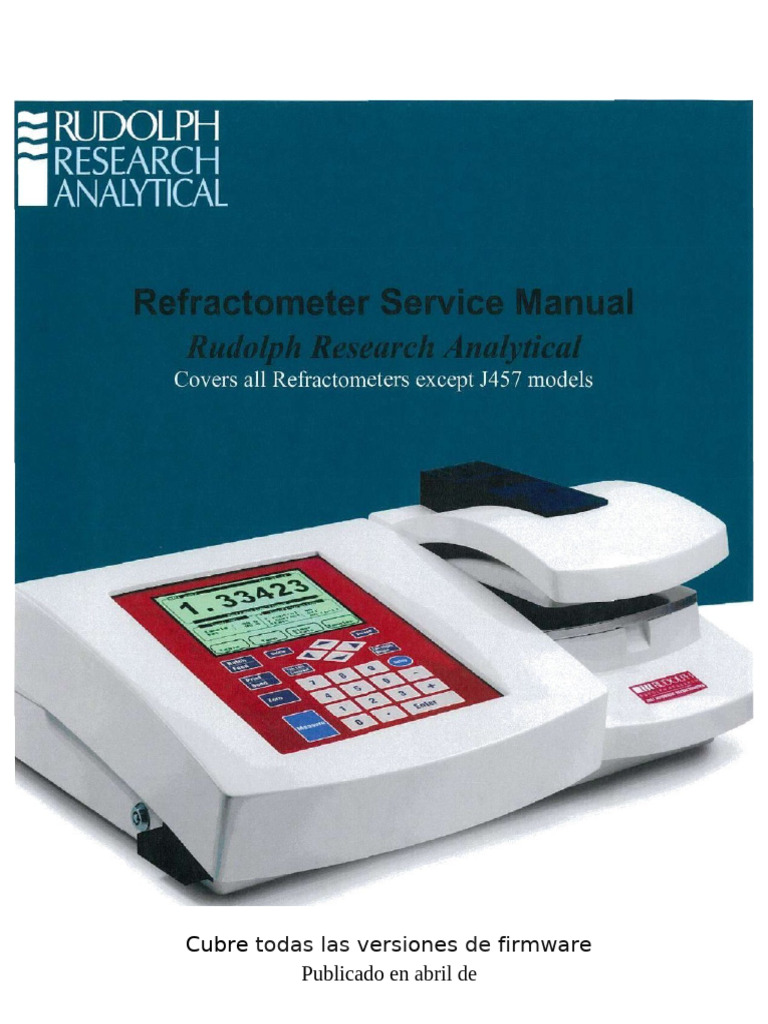 Refractometer - Service - Manual - Compressed Es | PDF