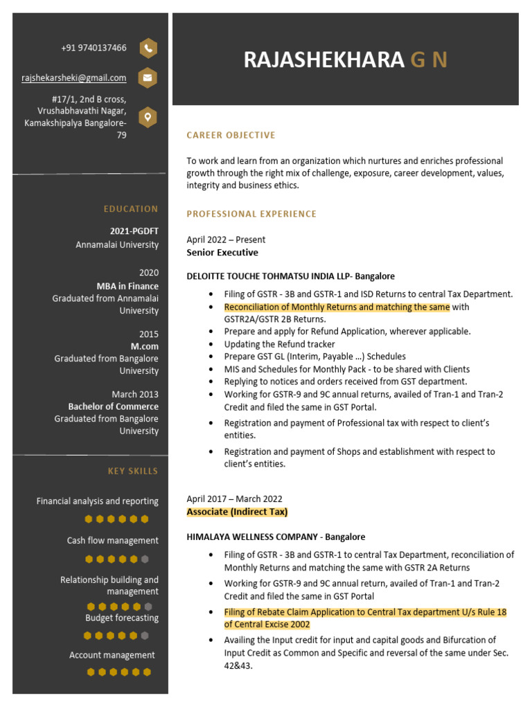 Rajashekara G N | PDF