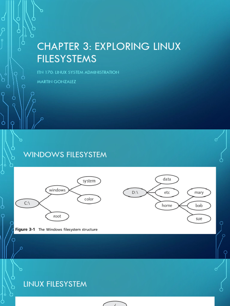Chapter 3-Exploring Linux Filesystems PPT | PDF