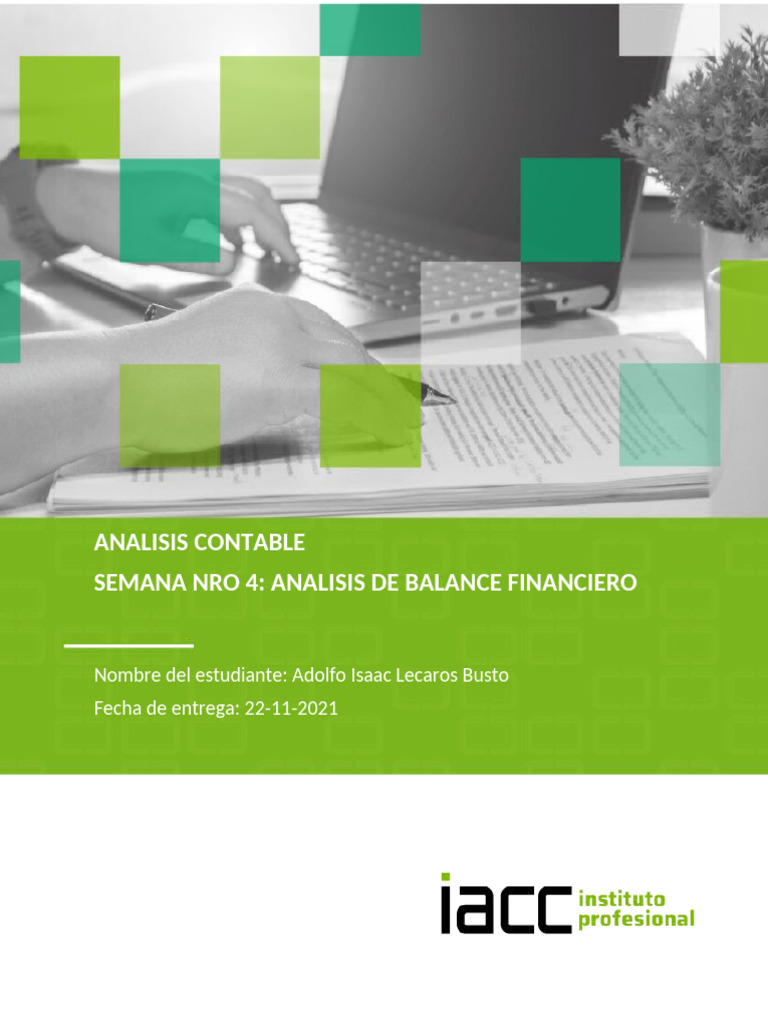 Análisis de Balance Financiero 2018 | PDF | Capital de trabajo | Hoja de balance