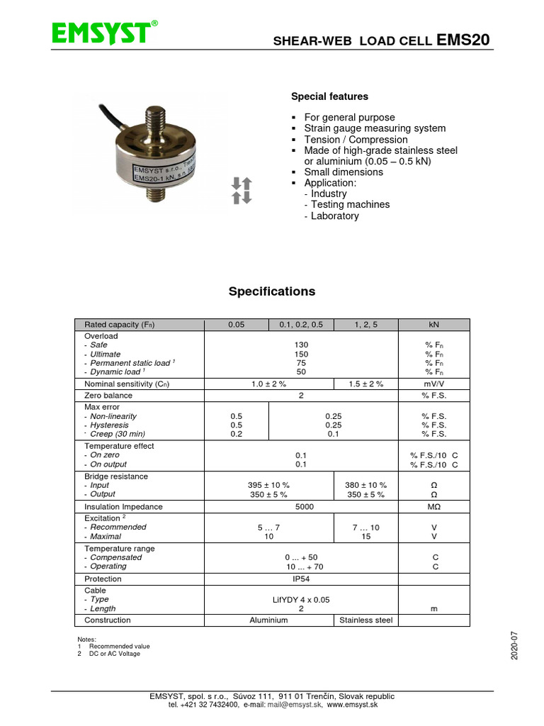 EMS20 Datasheet en | PDF