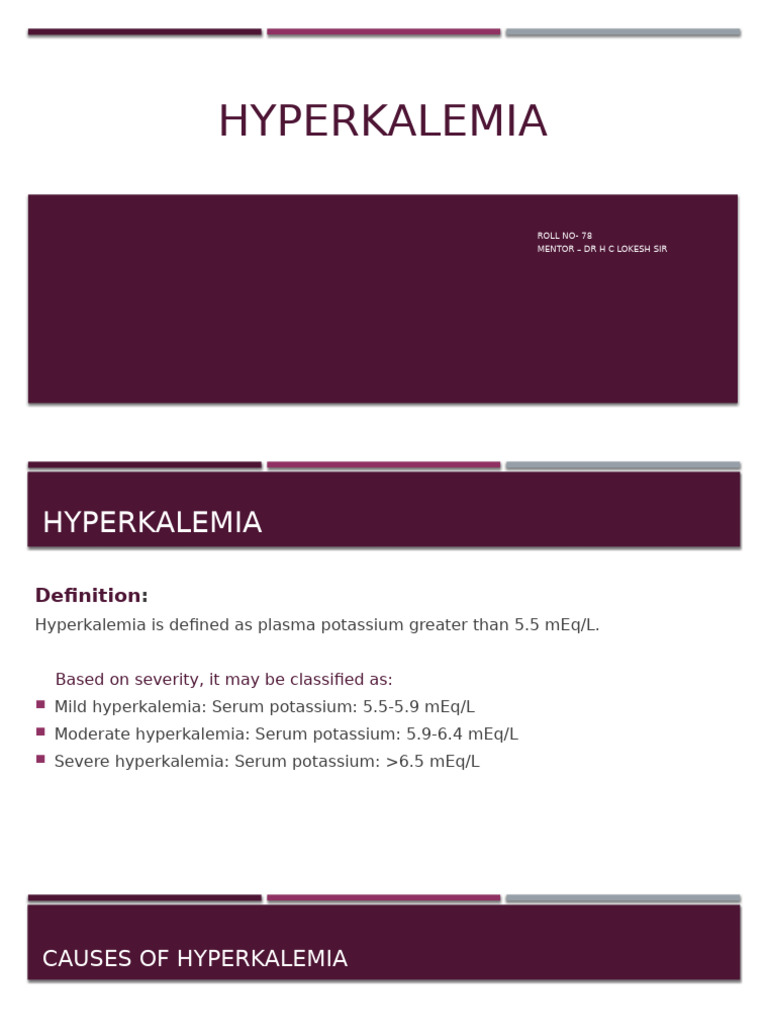 Hyperkalemia Pdf
