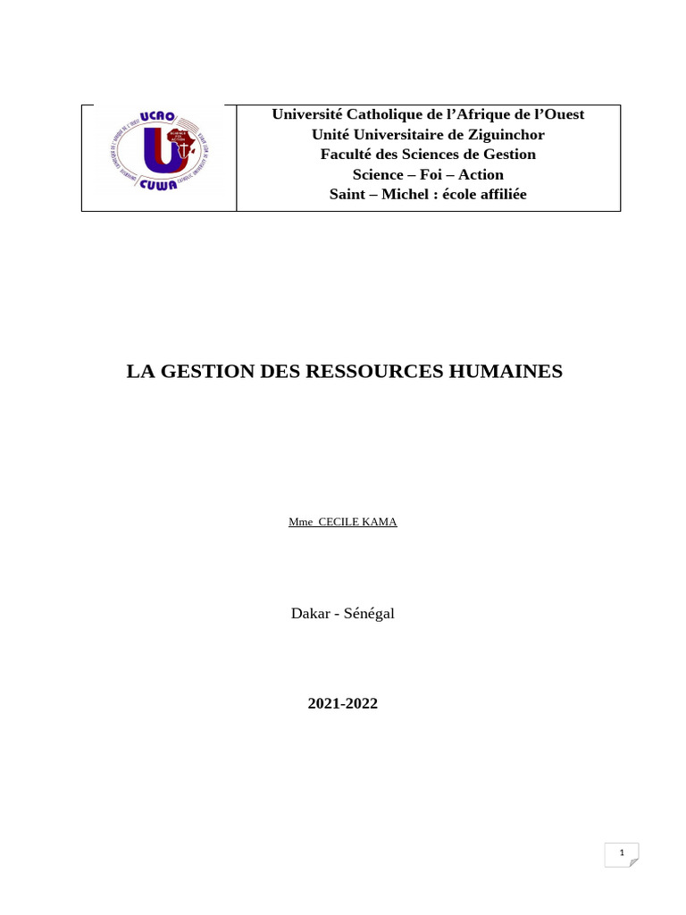 Cours GRH l3 | PDF
