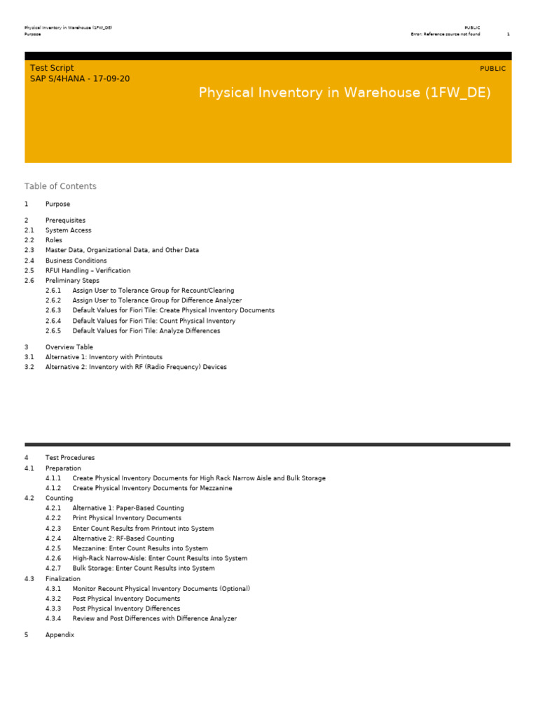 1FW S4hana2020 BPD en de | PDF