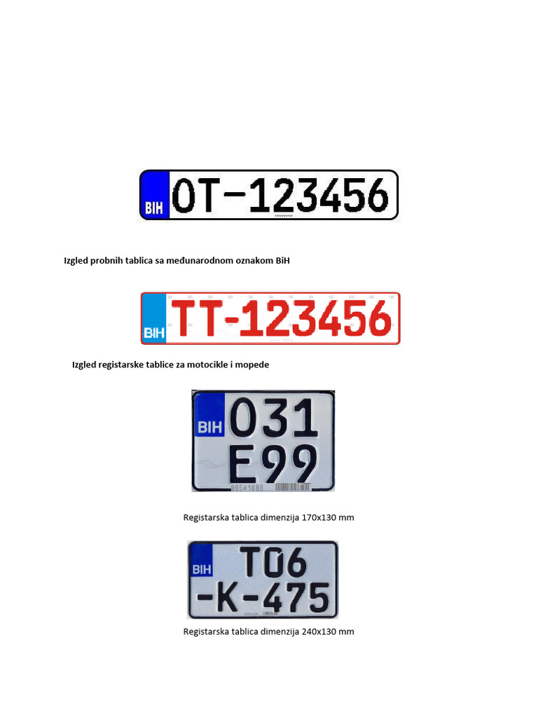 Prilog br.9-Izgled registarskih tablica | PDF