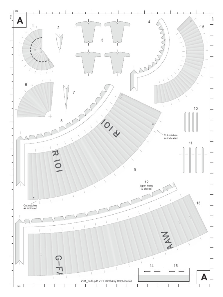 R101 Airship Model Assembly Guide | PDF