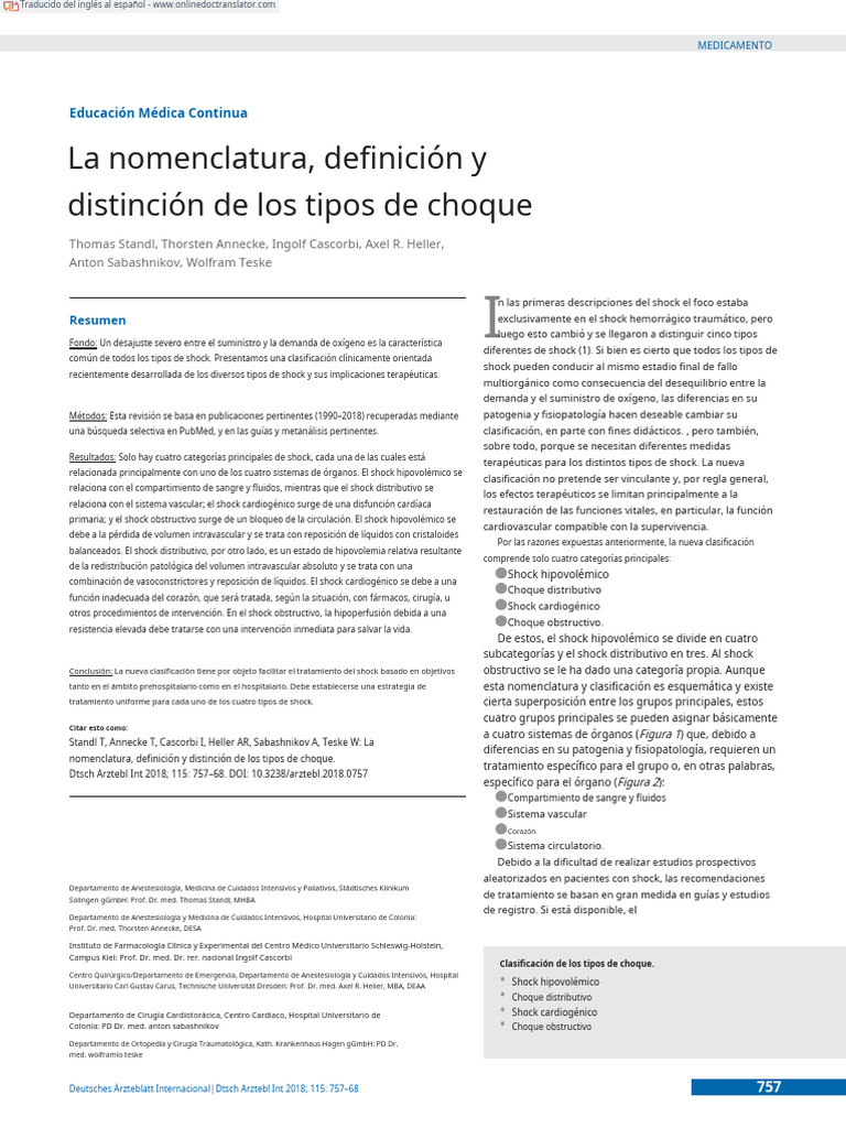 Definition and types of Shock.en.es | PDF