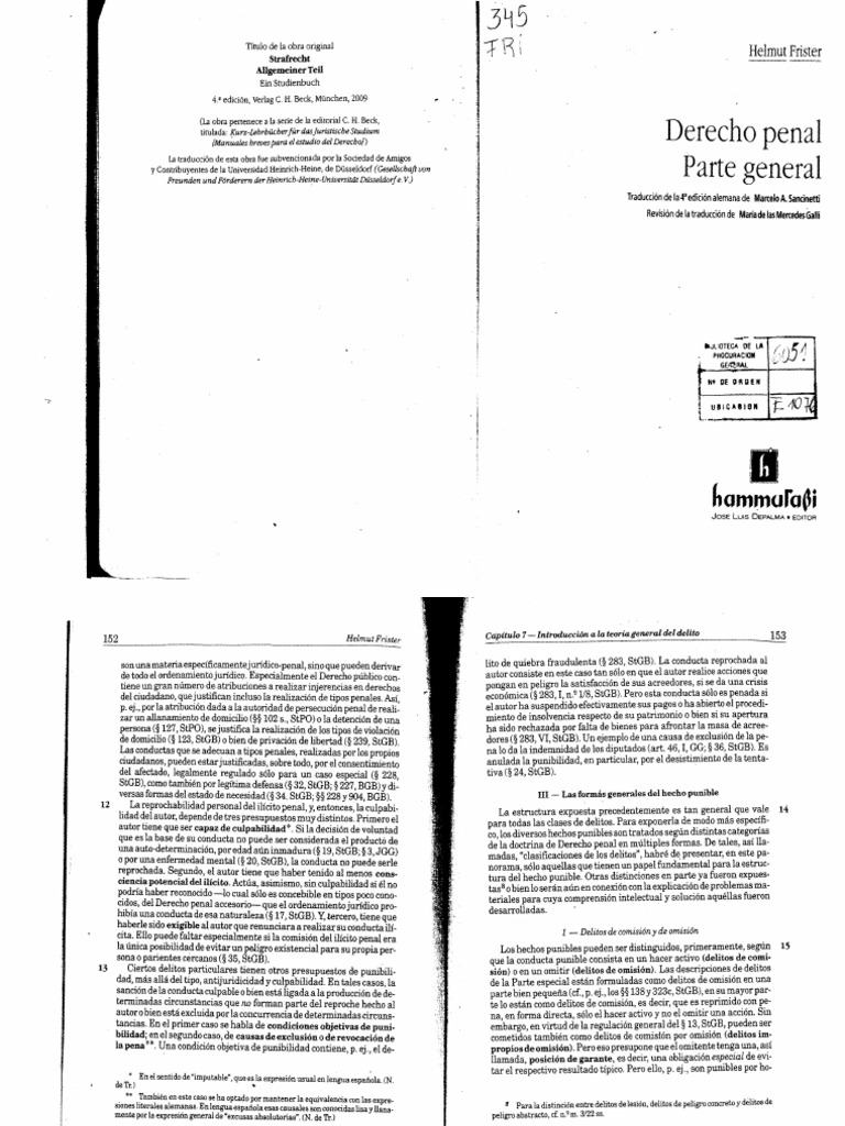 Frister - Punibilidad I | PDF