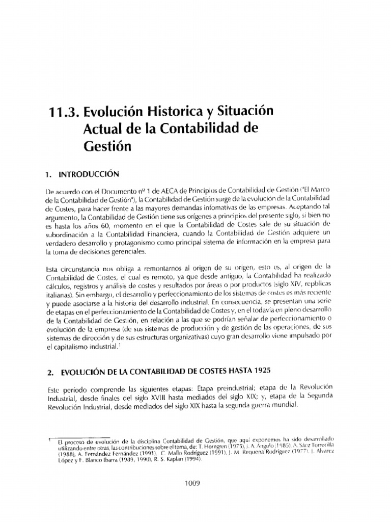 Evolucion Historica y Situacion Actual de La Contabilidad de Costes | PDF Evolucion Historica y Situacion Actual de La Contabilidad de Costes | PDF