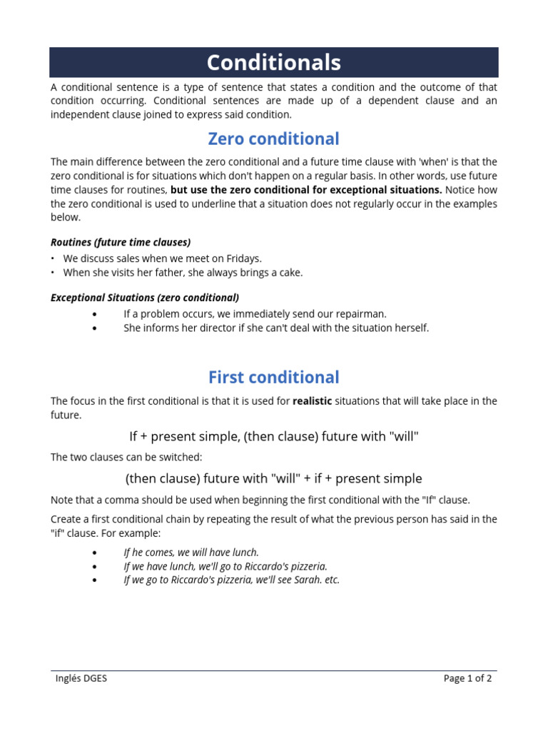 Conditionals | PDF