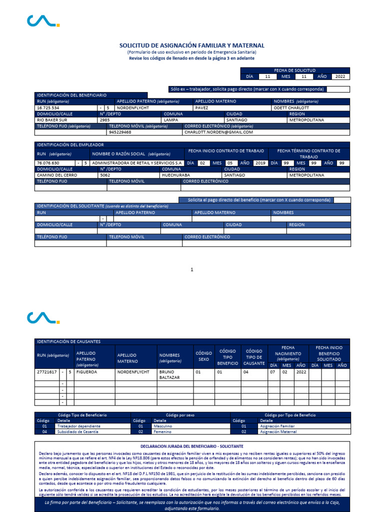 Solicitud-Acred-Asig Pandemia | PDF