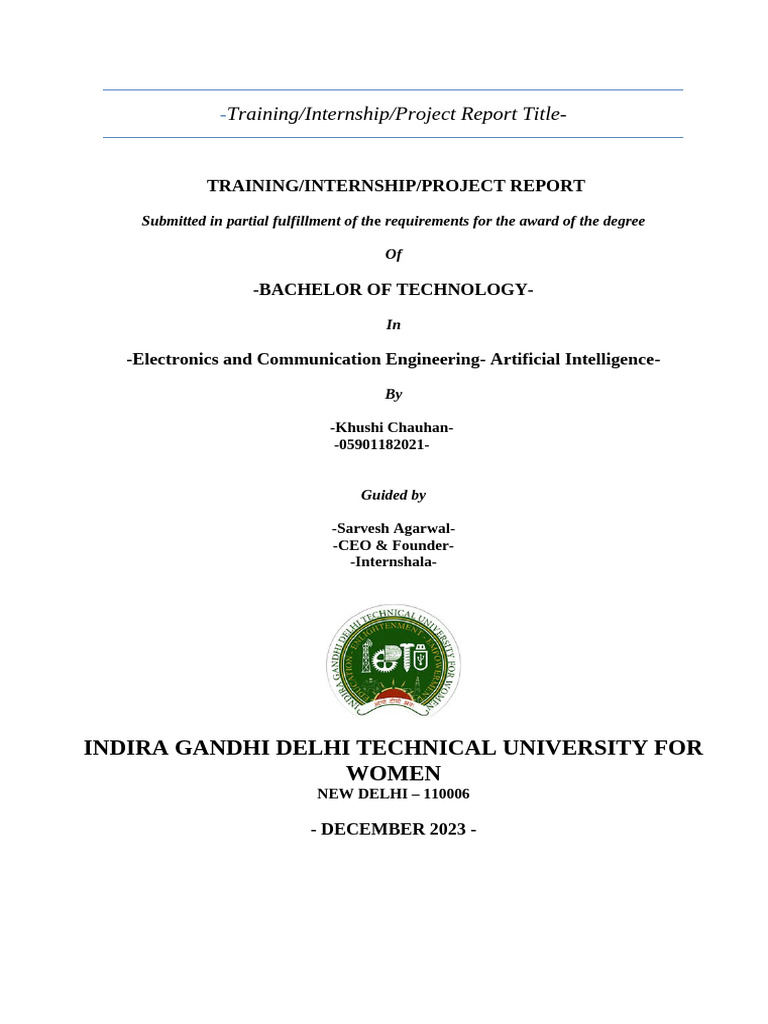 Training Report On Machine Learning | PDF | Machine Learning | Statistical Classification